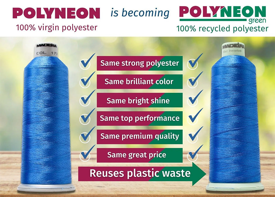 Polyneon 40 Weight Embroidery Thread — AllStitch Embroidery Supplies