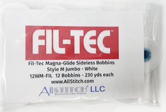 12 Bobbins - Fil-Tec Magna-Glide Machine Embroidery Bobbins Size M "Ju ...