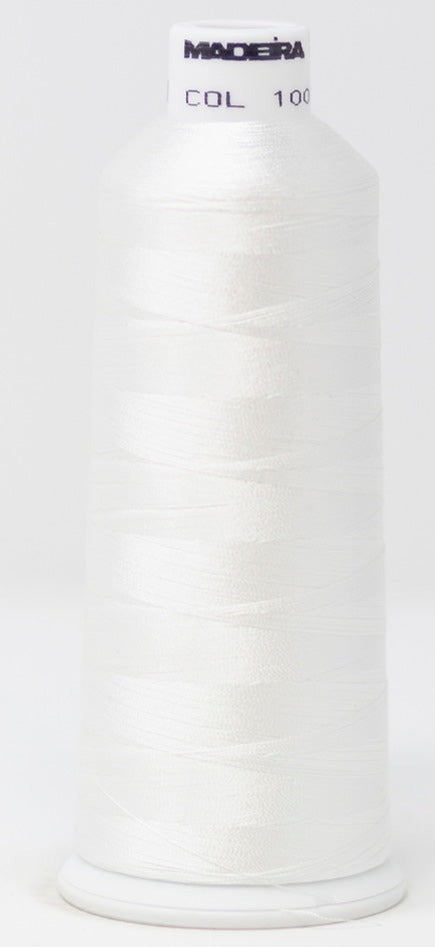 Madeira Rayon Embroidery Thread White - Color 1001 — AllStitch ...