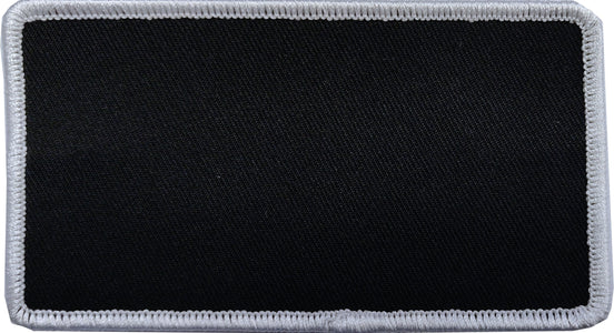 Rectangle Blank Patch 2-1/2" x 4-1/2" Black Background & White Border ...