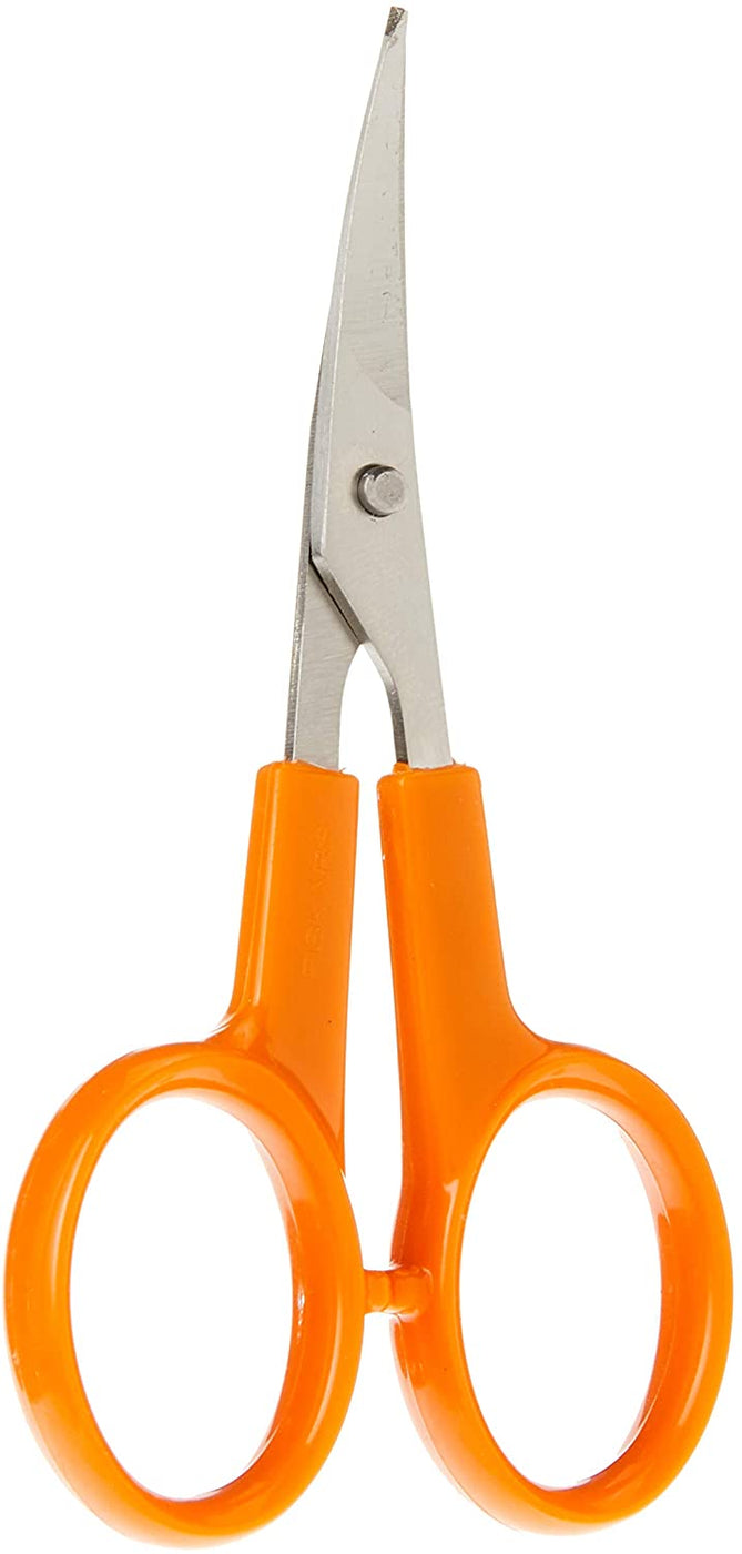 Fiskars 4 inch Curved Craft Sewing Detail Scissors — AllStitch Embroidery Supplies