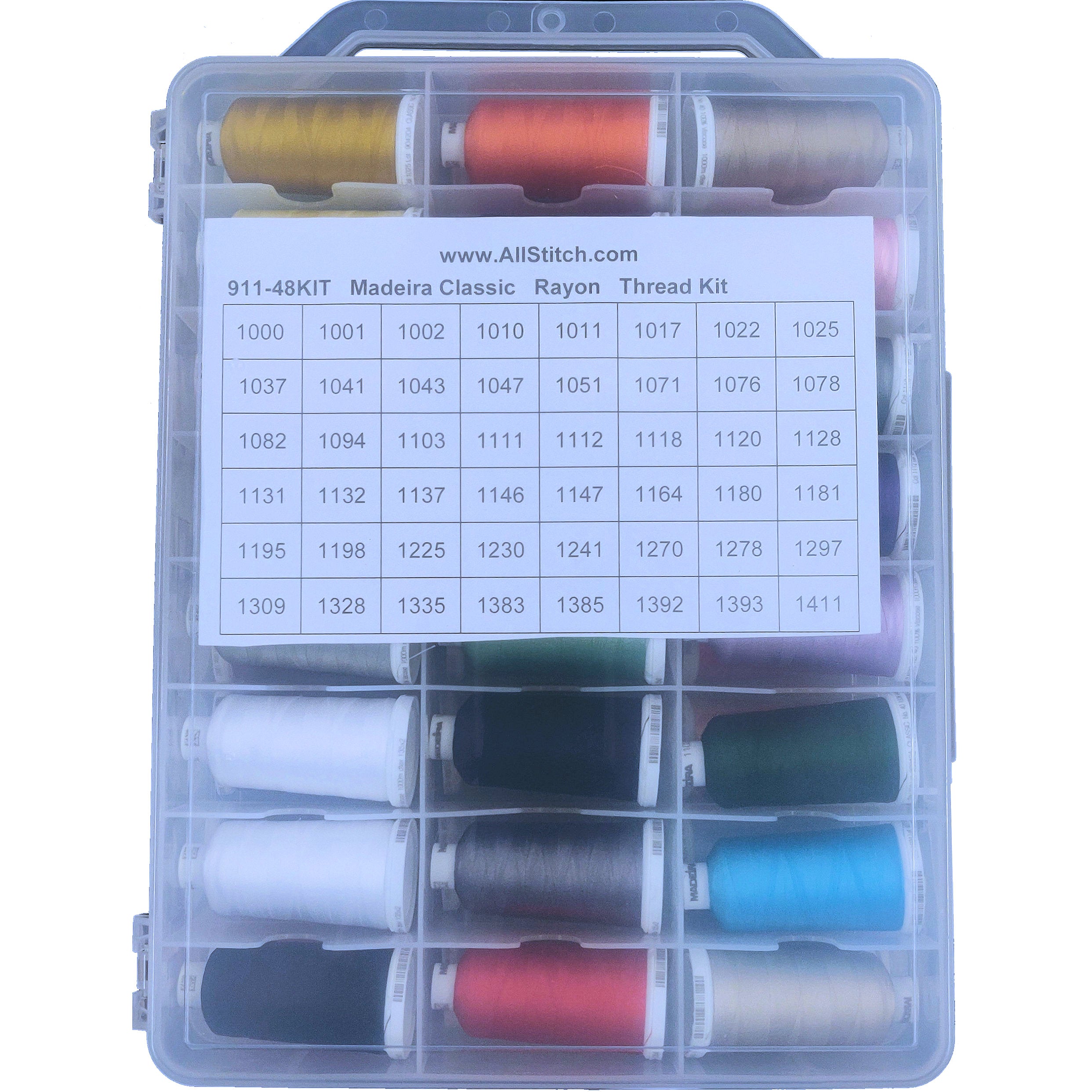 Madeira Rayon 48 Spool Embroidery Thread Kit Set — AllStitch Embroidery ...