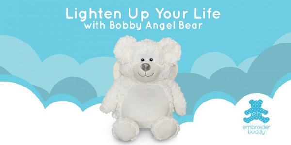 EB Embroider Buddy: Bobby Angel Buddy Bear White - 16" — AllStitch ...
