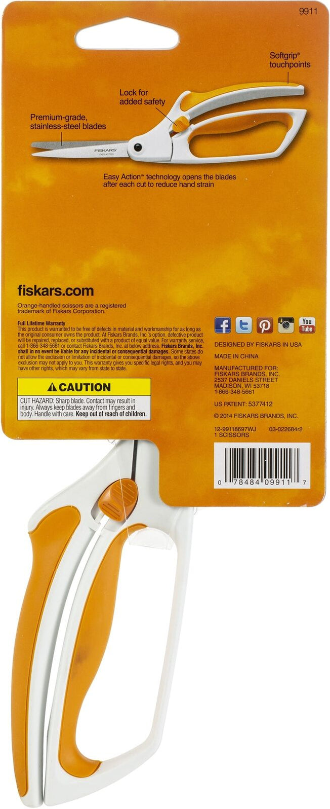 Fiskars Premier 8" Easy Action Bent Scissors Item #: 12-99118697WJ ...