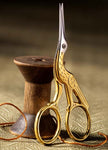 Gingher Gold Stork Embroidery Scissors — AllStitch Embroidery Supplies