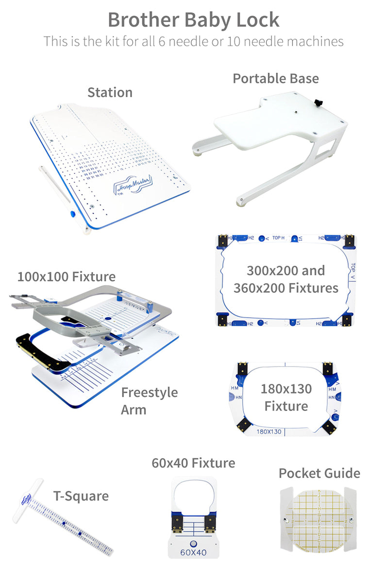 HoopMaster for Brother PR-1000 PR600 PR-600 II PR 620 EMP6 EMB6 EMB 8 ...