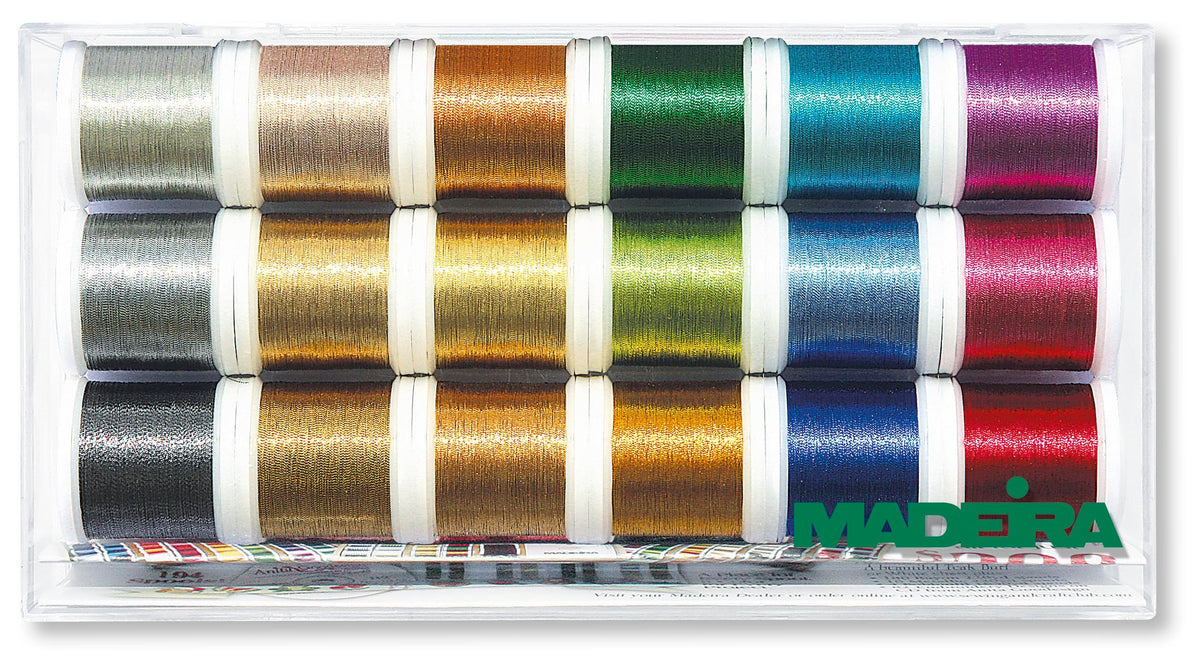 Metallic 40 Smooth Machine Embroidery Thread Assortment — AllStitch ...