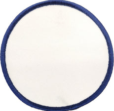 Round Blank Patch 2-1/2" White Patch w/Royal — AllStitch Embroidery ...