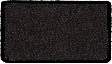 Rectangle Blank Patch 2-1/2" x 4-1/2" Black Background & Black Border ...