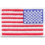Small Mini American Flag Patch w/White Border - Right Side — AllStitch ...