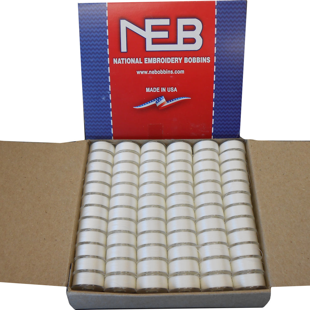 NEB Embroidery Machine Bobbins Style L White — AllStitch Embroidery ...