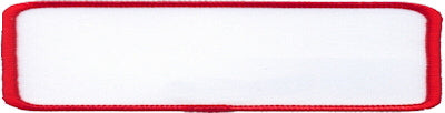Rectangle Blank Patch 1" x 4" White Patch w/Red — AllStitch Embroidery ...