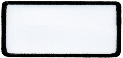 Rectangle Blank Patch 1-5/8" x 3-5/8" White Patch w/Black — AllStitch ...