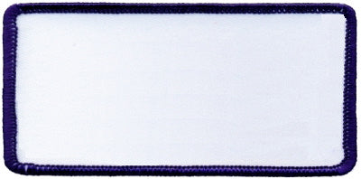 Rectangle Blank Patch 1-5/8" x 3-5/8" White Patch w/Navy — AllStitch ...