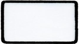 Rectangle Blank Patch 2-1/2" x 4-1/2" White Patch w/Black — AllStitch ...