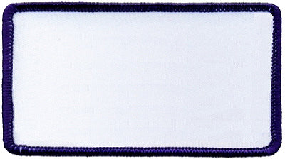 Rectangle Blank Patch 2-1/2" x 4-1/2" White Patch w/Navy — AllStitch ...