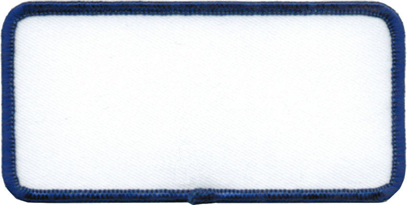 Rectangle Blank Patch 2" x 4" White Patch w/Royal — AllStitch ...