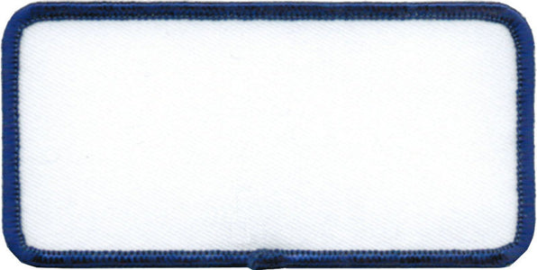 Rectangle Blank Patch 2" x 4" White Patch w/Royal — AllStitch ...