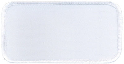 Rectangle Blank Patch 2" x 4" White Patch w/White — AllStitch ...