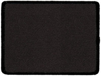 Rectangle Blank Patch 3" x 4" Black Background & Black Border ...