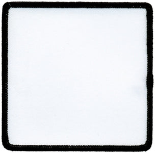 Square Blank Patch 2-1/2" x 2-1/2" White Patch w/Black — AllStitch ...