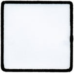 Square Blank Patch 4" x 4" White Patch w/Black — AllStitch Embroidery ...