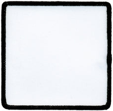 Square Blank Patch 4" x 4" White Patch w/Black — AllStitch Embroidery ...
