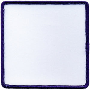 Square Blank Patch 2-1/2" x 2-1/2" White Patch w/Navy — AllStitch ...